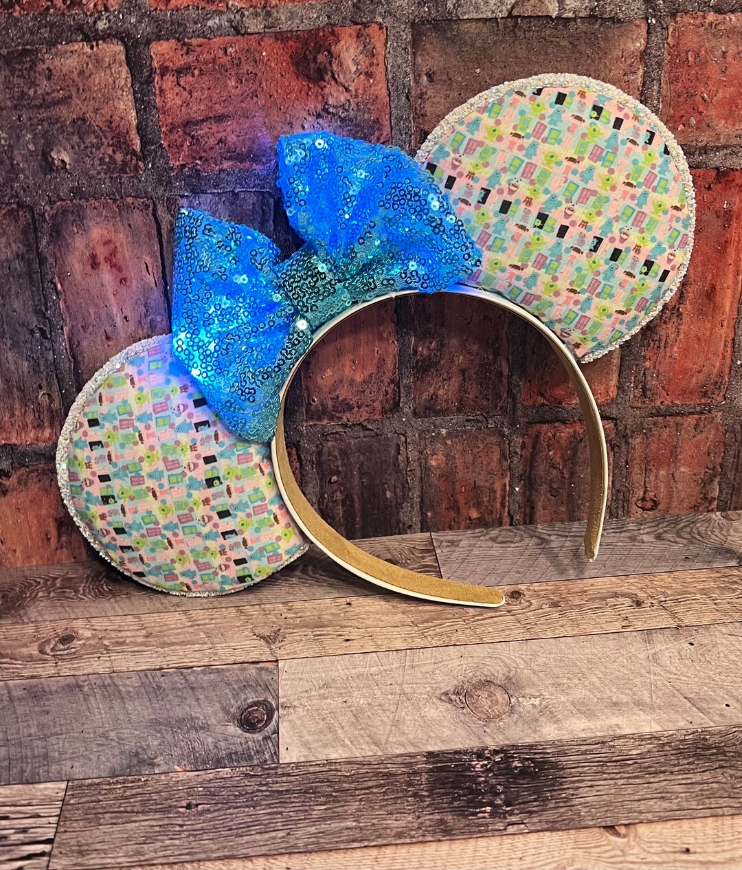 Monster Ears, Lighted Ears, Disney Inspired, Light up Bow, Mouse Ears ...