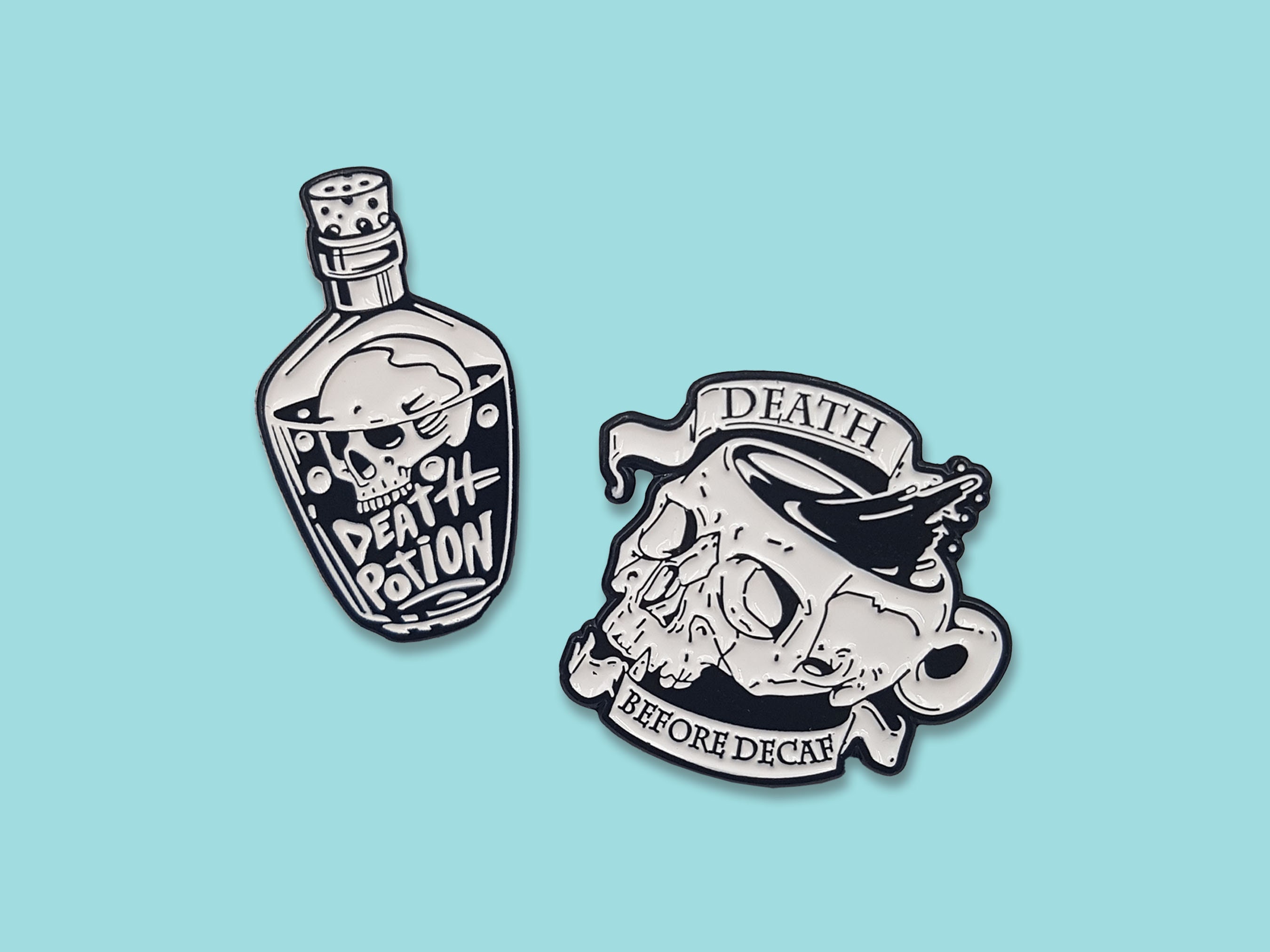 Skull Enamel Pin, Death Potion Enamel Pin, Skeleton Enamel Pin, Gothic ...
