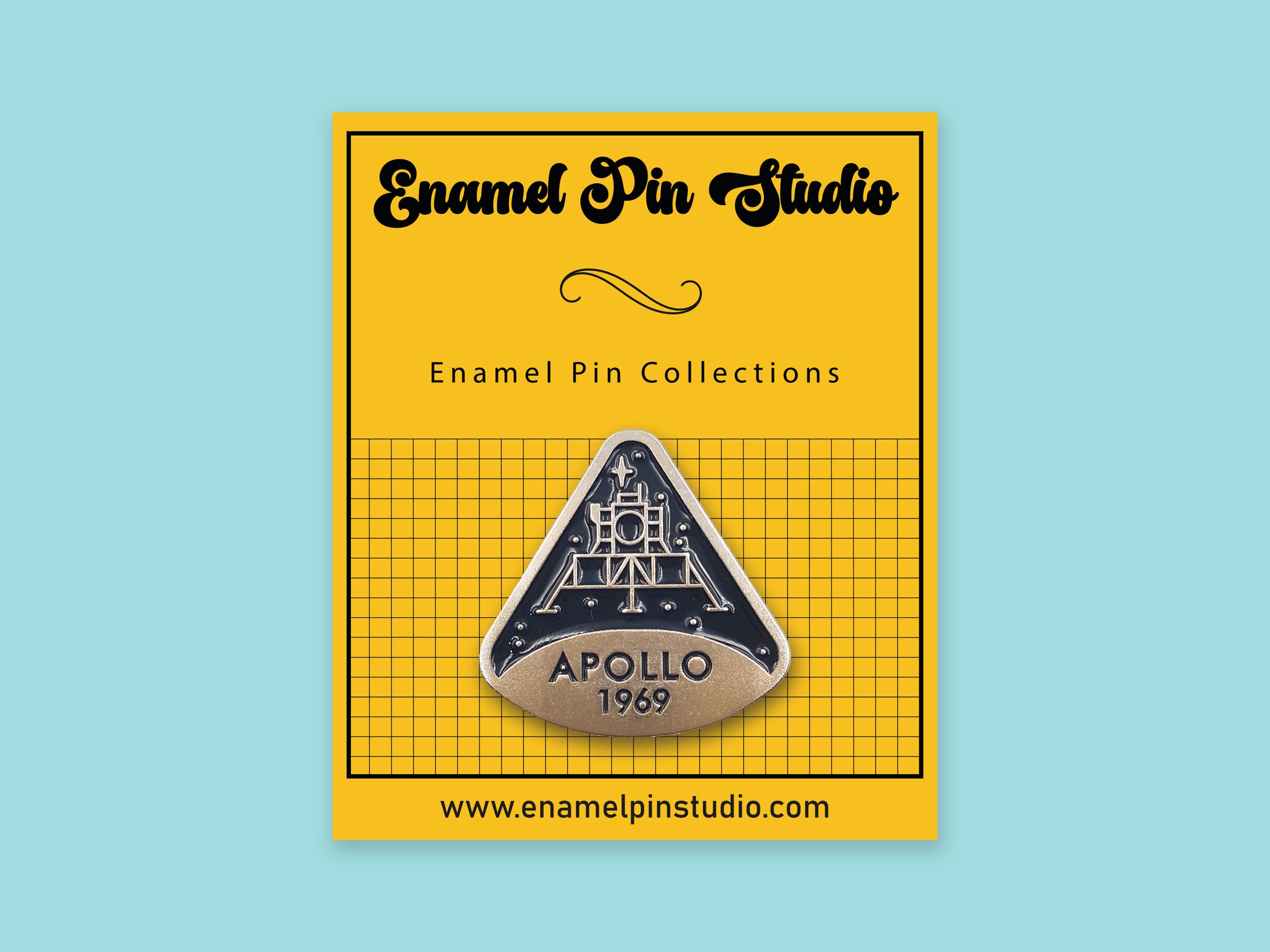 Apollo 1969 Enamel Pin, Apollo 11 Enamel Pin, NASA, Lunar Mission ...