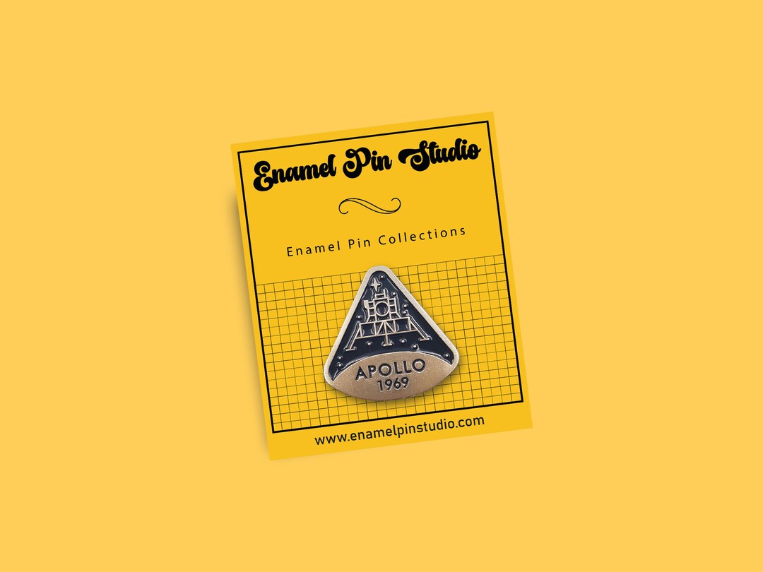 Apollo 1969 Enamel Pin, Apollo 11 Enamel Pin, NASA, Lunar Mission ...