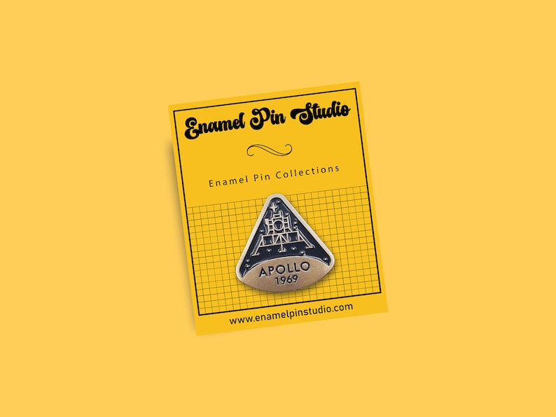 Apollo 1969 Enamel Pin, Apollo 11 Enamel Pin, NASA, Lunar Mission ...
