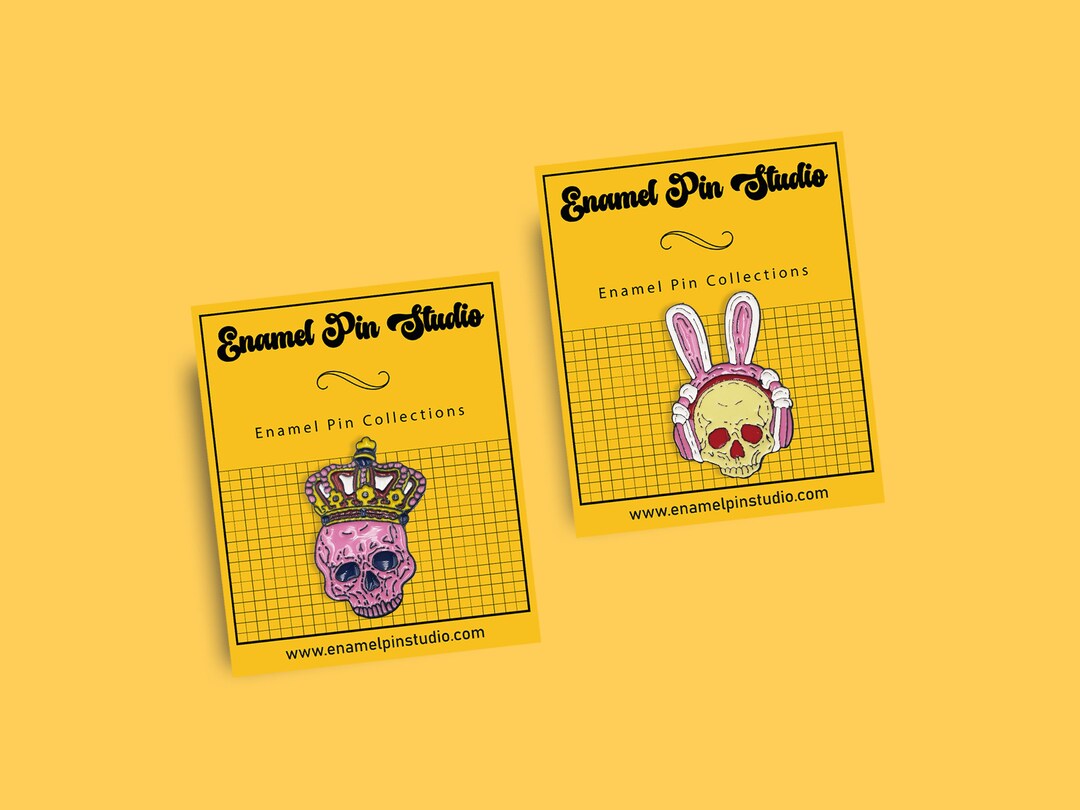 Skull King and Skull Rabbit Enamel Pins - Etsy