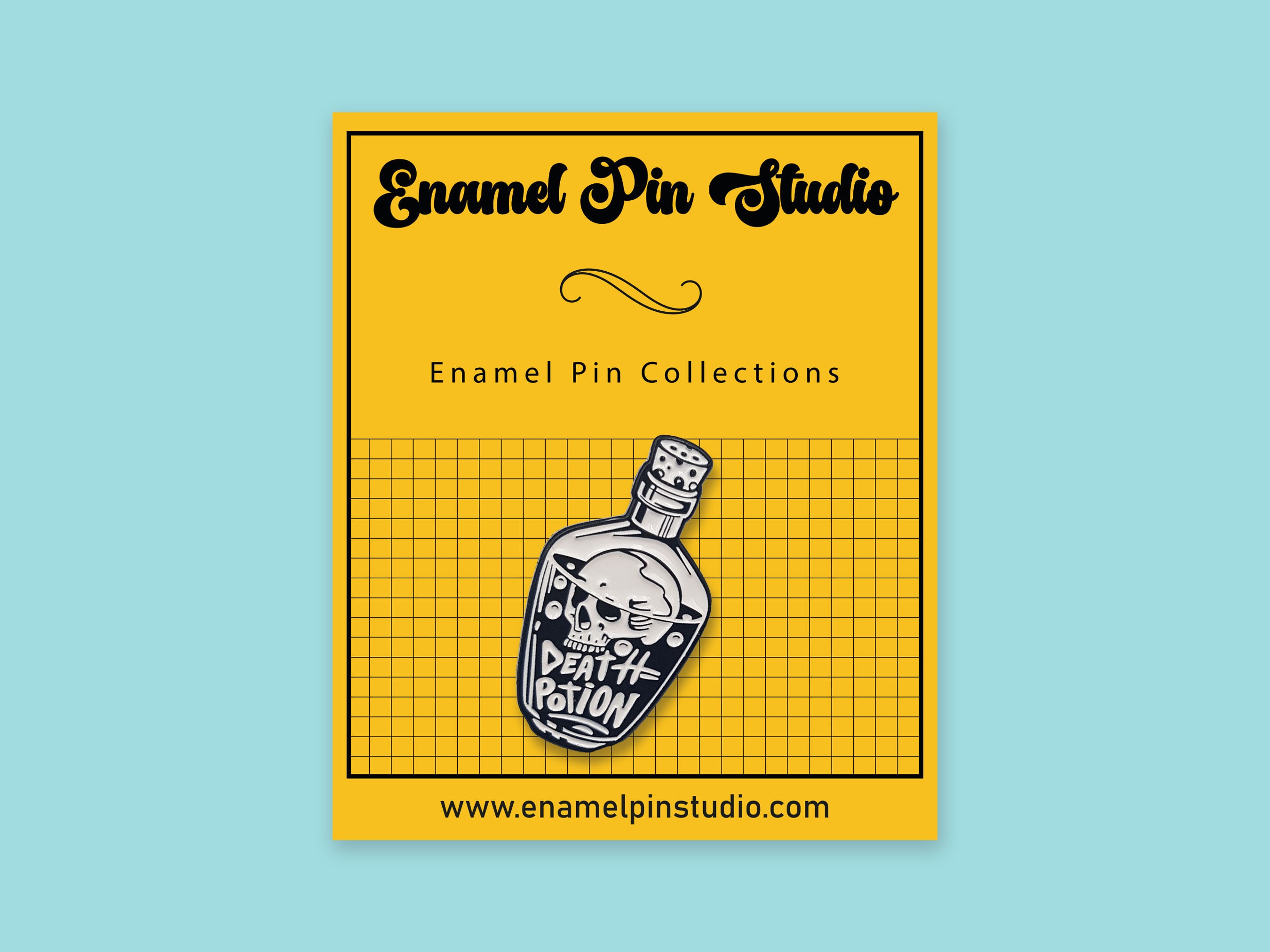 Skull Enamel Pin, Death Potion Enamel Pin, Skeleton Enamel Pin, Gothic ...