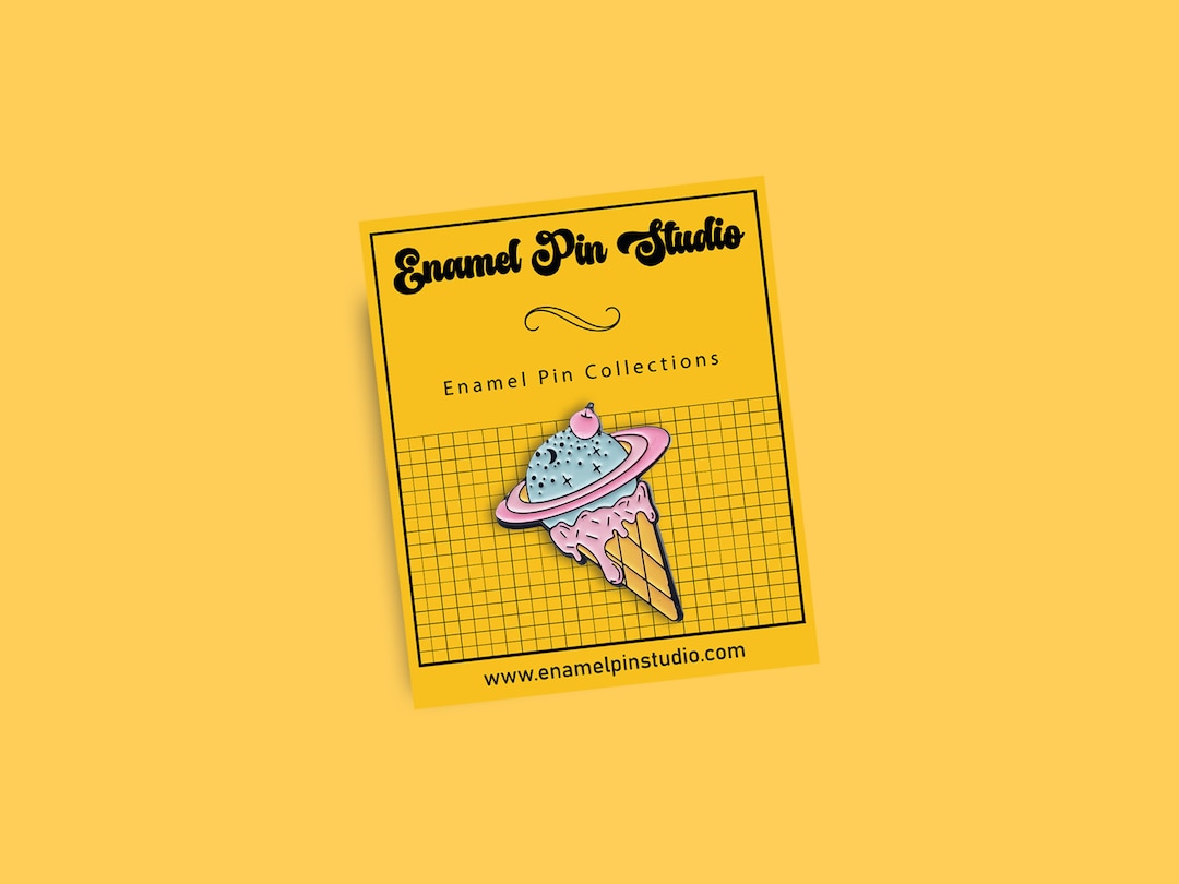 Ice Cream Enamel Pin - Etsy