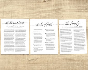 LDS Family Proclamation to the World Digital Printable File, Family ...