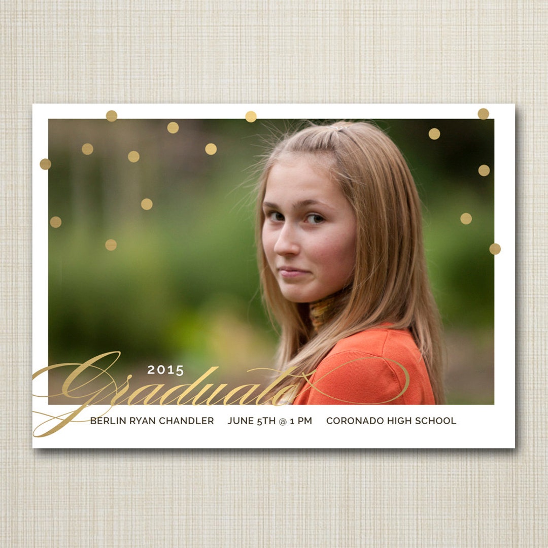Graduation Invitation, College Graduation Announcement, Custom Senior ...