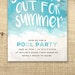 School's Out Pool Party Invitation Pool Birthday Invite - Etsy