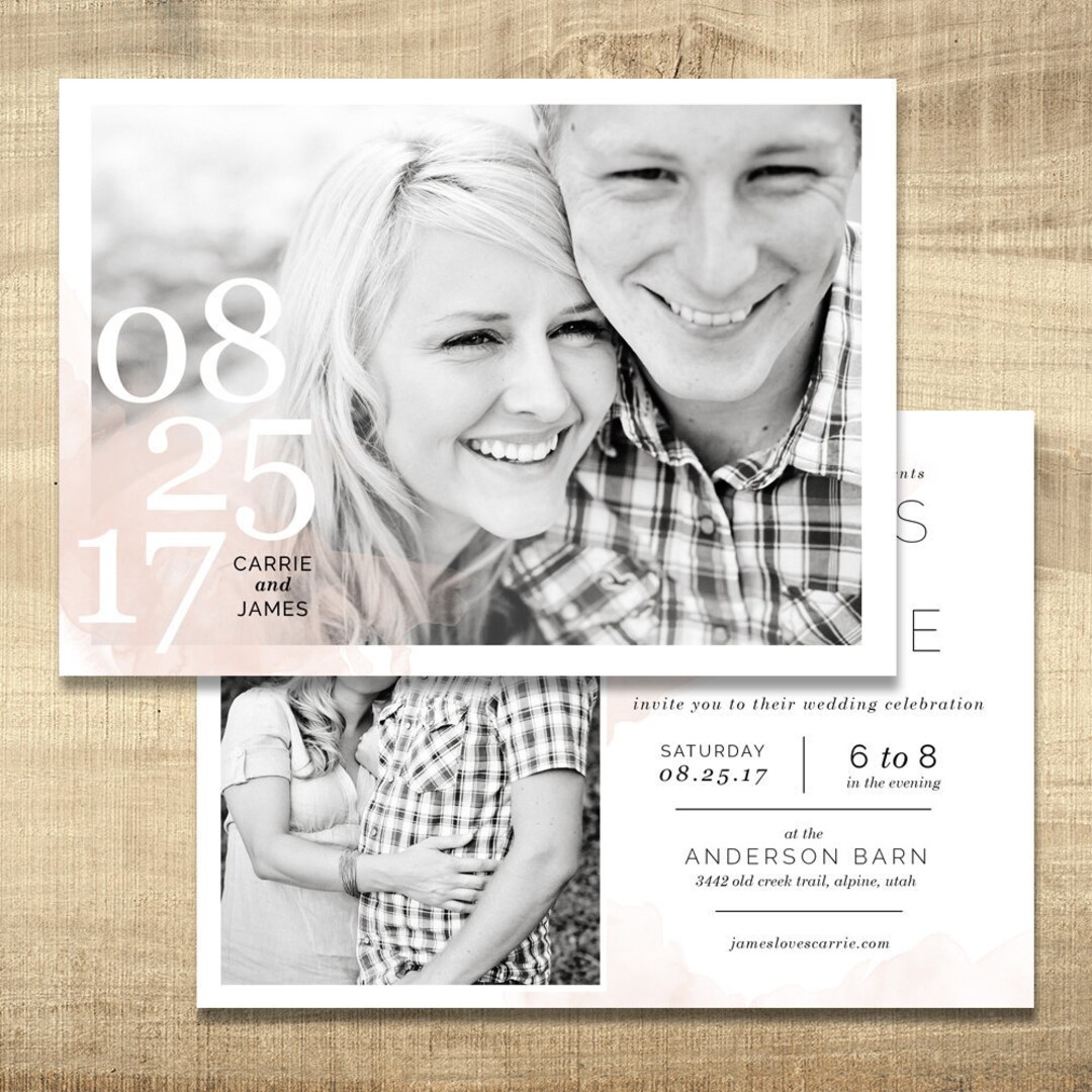 LDS Wedding Invitation, Photo Wedding Invitation, Wedding Invites ...
