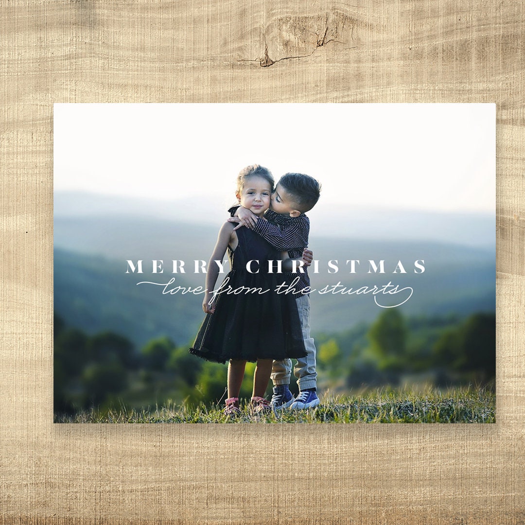 Photo Christmas Card, Digital Christmas Card, Merry Christmas, Photo ...