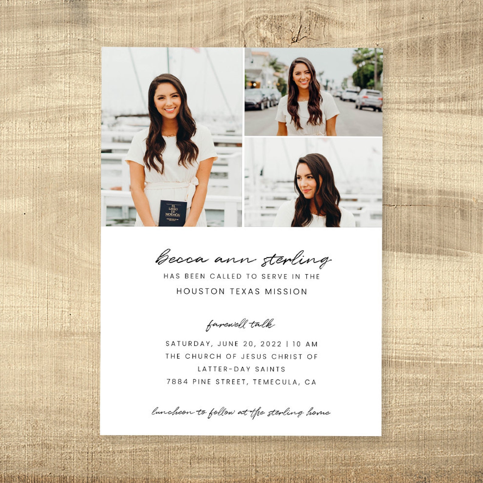 Missionary Announcement LDS Mission Farewell Invitation Downloadable ...