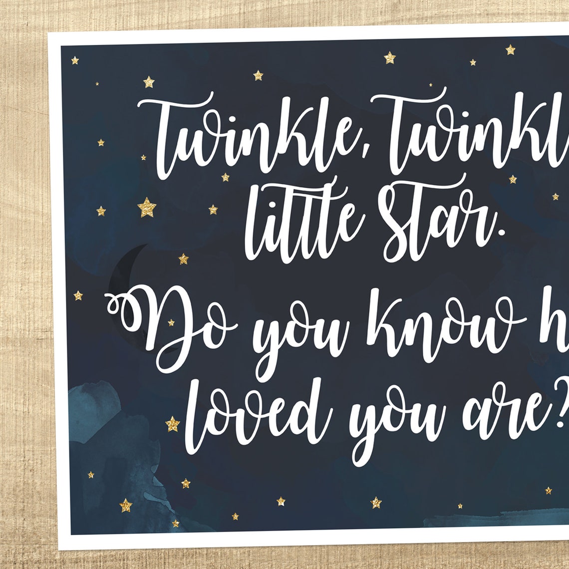Twinkle Twinkle Little Star PRINTABLE ART Nursery Wall Art | Etsy
