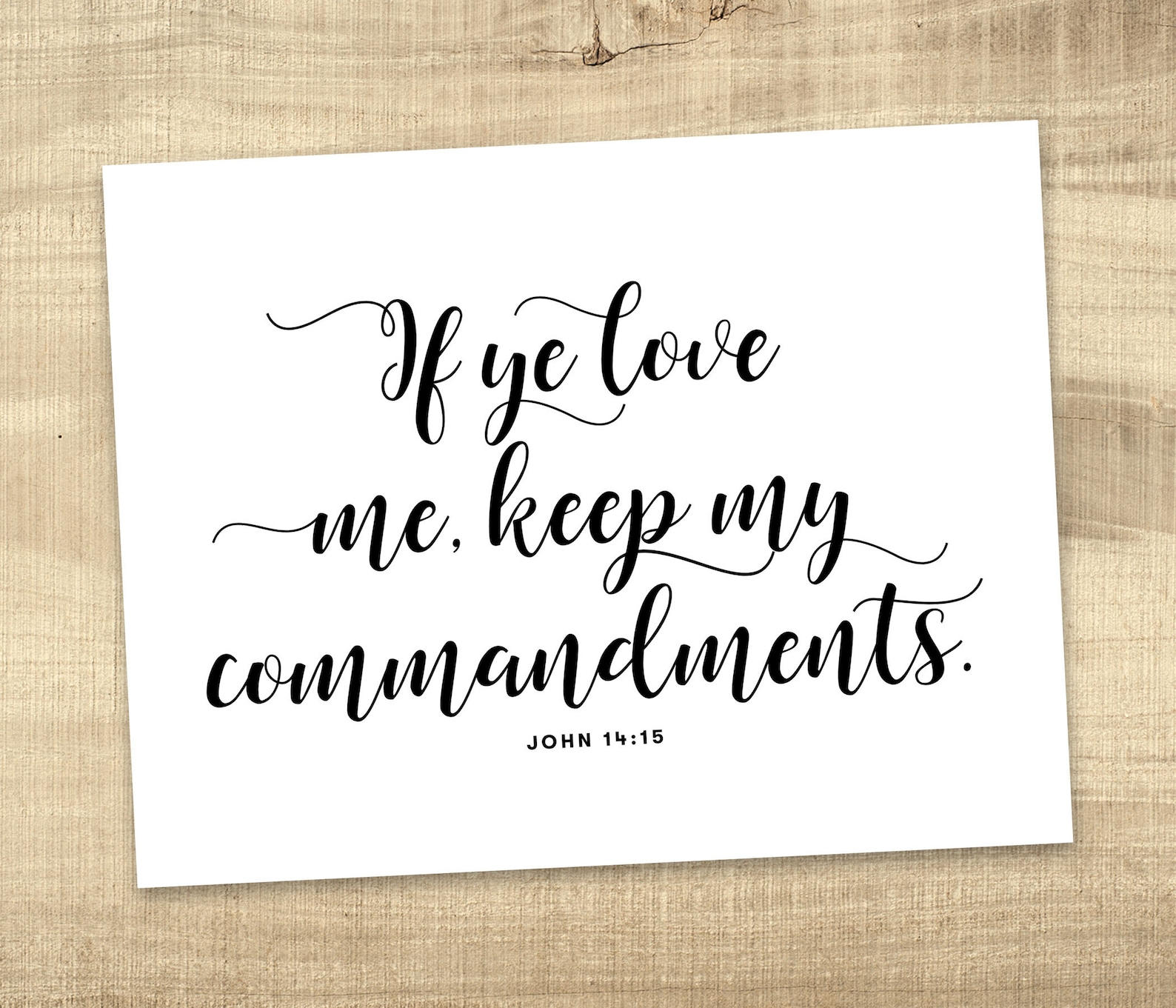 If Ye Love Me Keep My Commandments. John 14:15 LDS Youth - Etsy