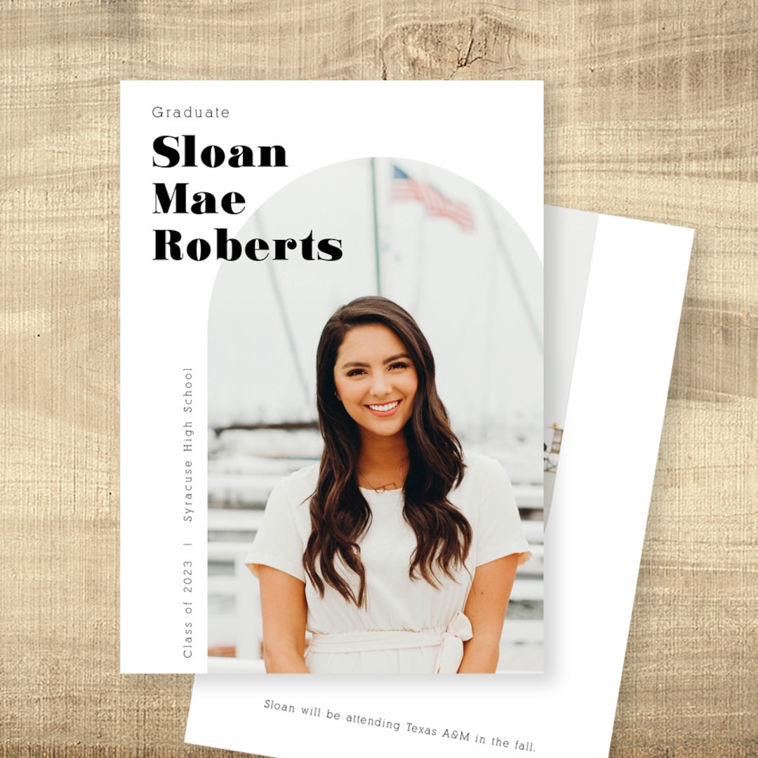 High School Graduation Announcement Template | Printable College ...