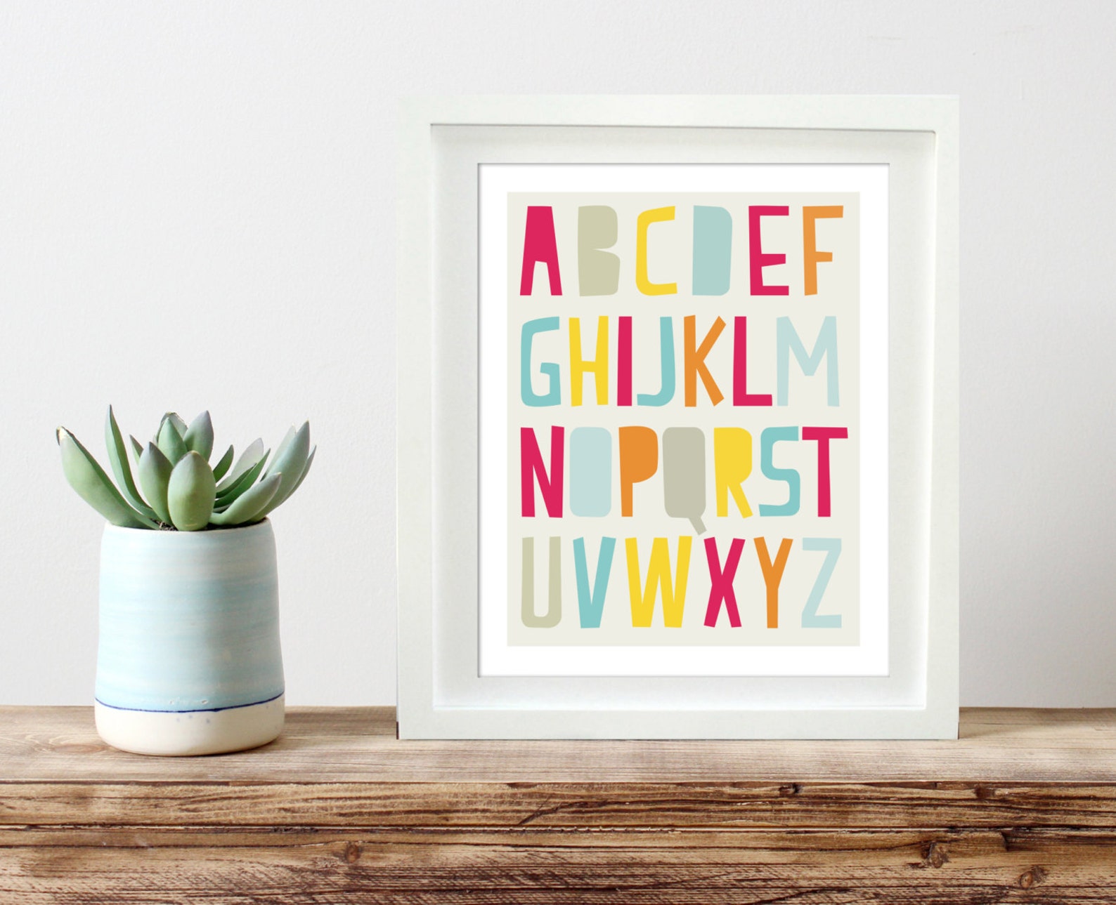 ABC Alphabet Printable Nursery Art, Modern Alphabet Printable Poster ...
