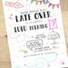 Late Over Birthday Party Invitation Slumber Party Invitation - Etsy