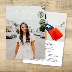 Missionary Announcement | LDS Mission Farewell Invitation ...