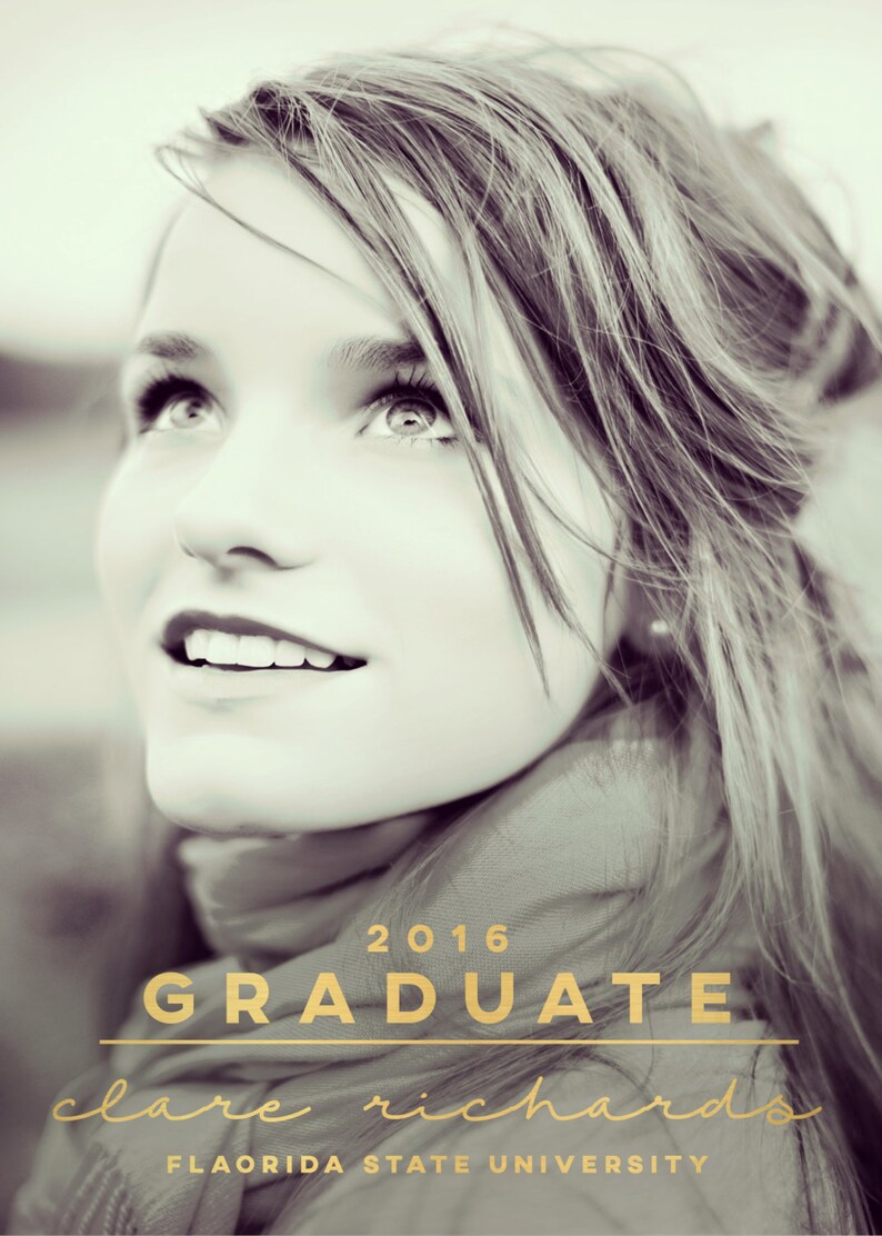 Graduation Announcement College Graduation Announcement High | Etsy