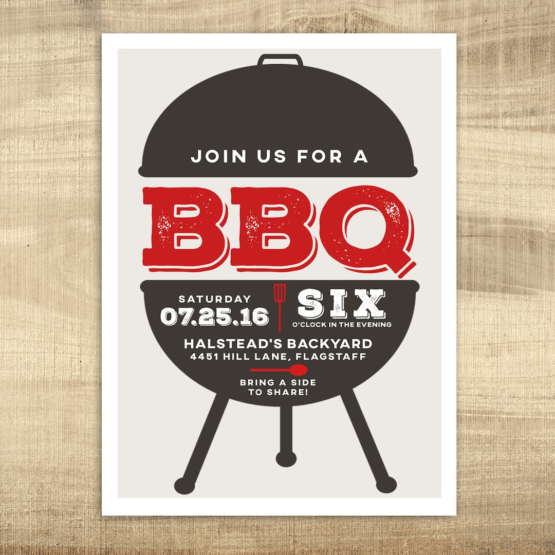 Printable Summer BBQ Invitation, Backyard BBQ Invitation, PRINTABLE ...