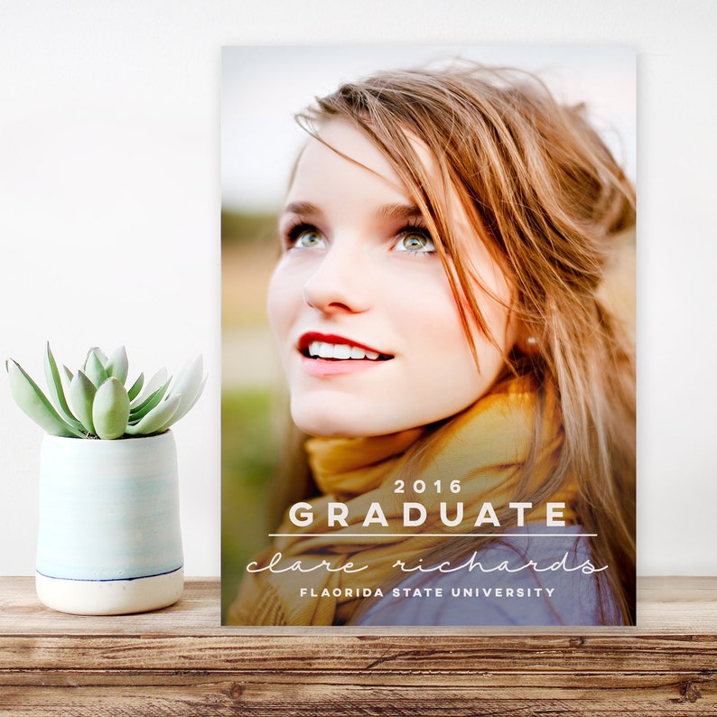 Graduation Announcement College Graduation Announcement High - Etsy