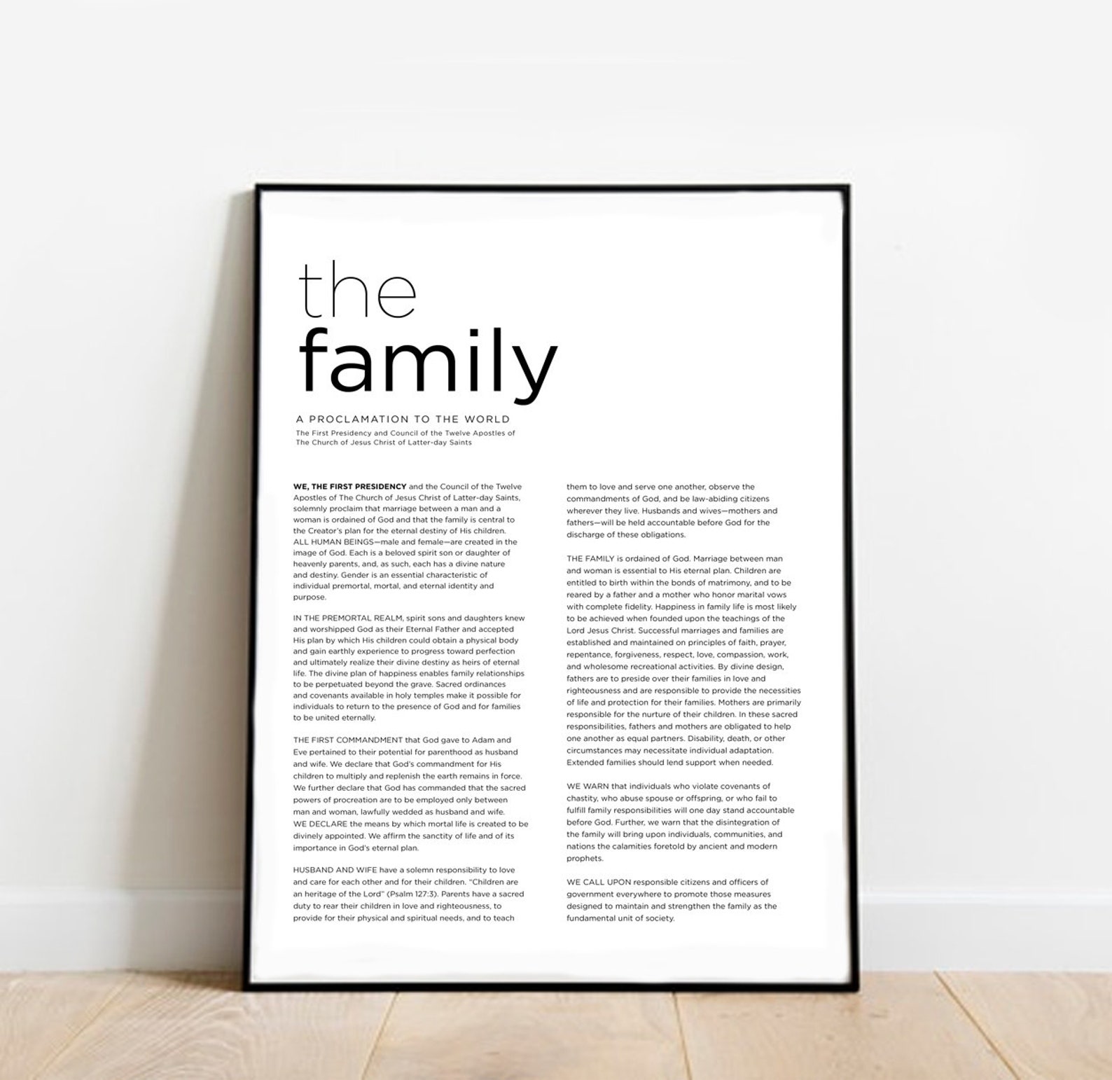 LDS Poster Set the Family the Living Christ the Articles of - Etsy