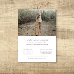 Missionary Announcement LDS Mission Farewell Invitation Downloadable ...