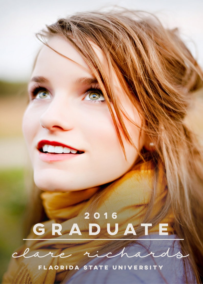 Graduation Announcement College Graduation Announcement High - Etsy