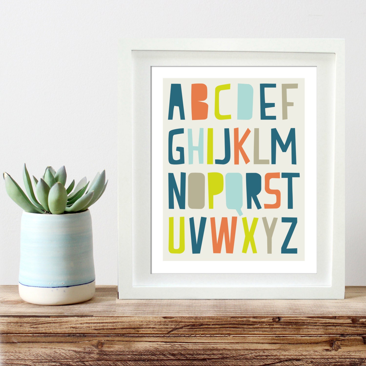 ABC Alphabet printable nursery art modern alphabet Printable | Etsy