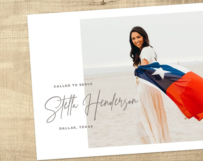 Missionary Announcement | LDS Mission Farewell Invitation ...