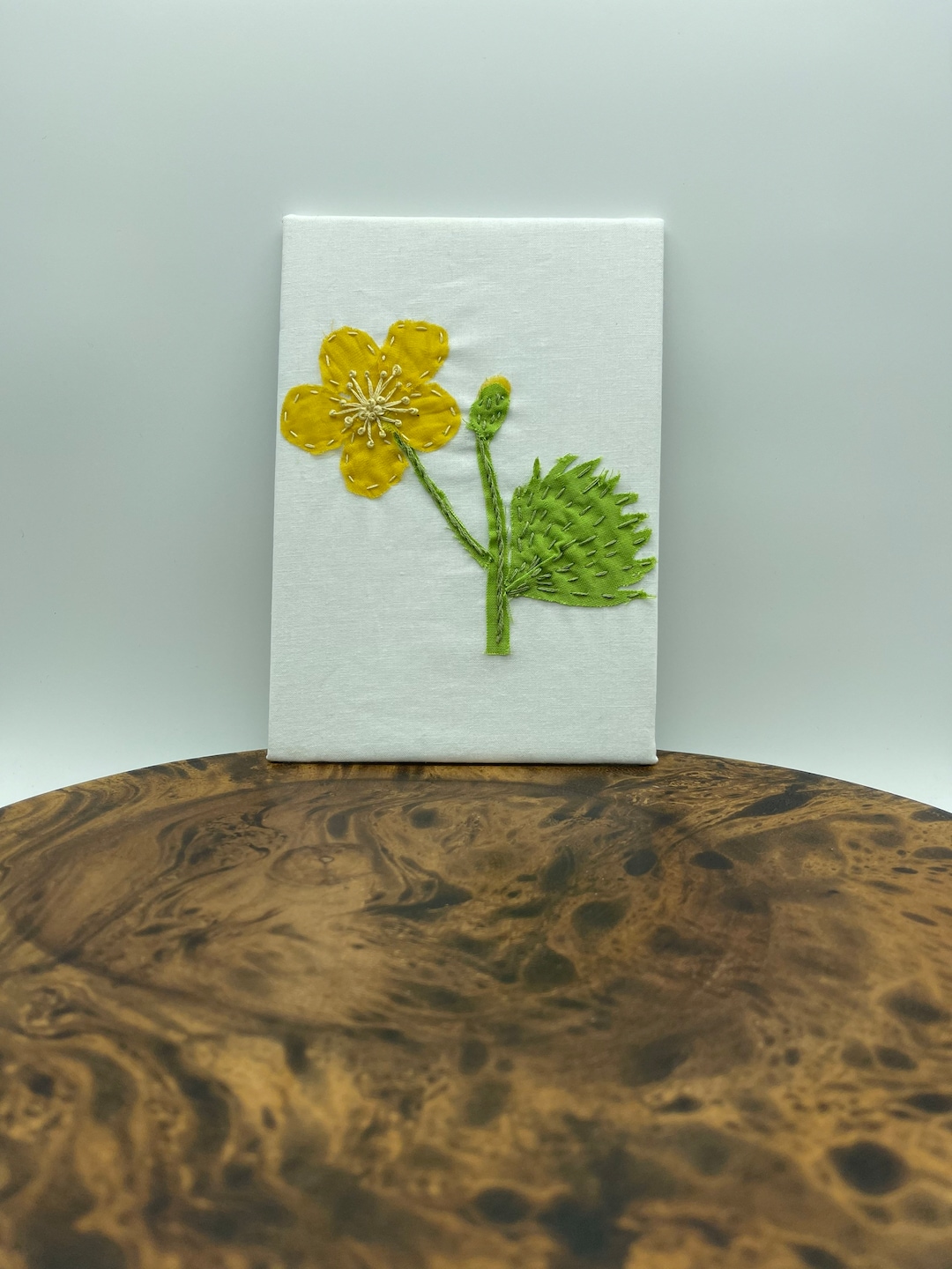 Yellow Buttercup Fiber Art Embroidery - Etsy