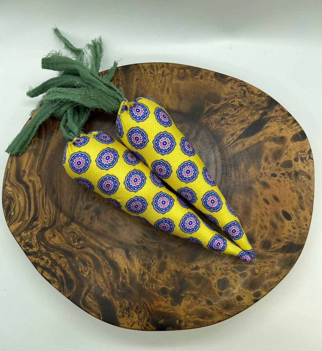 Carrot Pair Made From Repurposed Necktie Plush Stuffed - Etsy