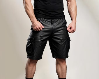 Handmade Custom Leather Shorts for Mens - Real Leather Booty Shorts Men ...