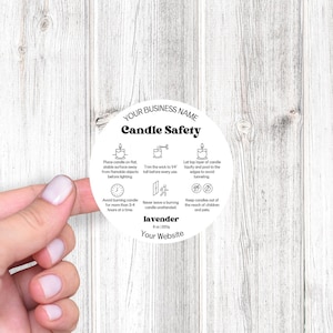 Printed Candle Warning Stickers/labels, Candle Instruction Stickers ...