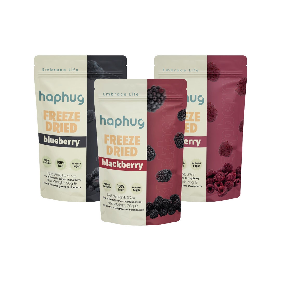 Haphug Freeze Dried Forest Berries Pack - Freeze Dry Berry, Blackberry ...