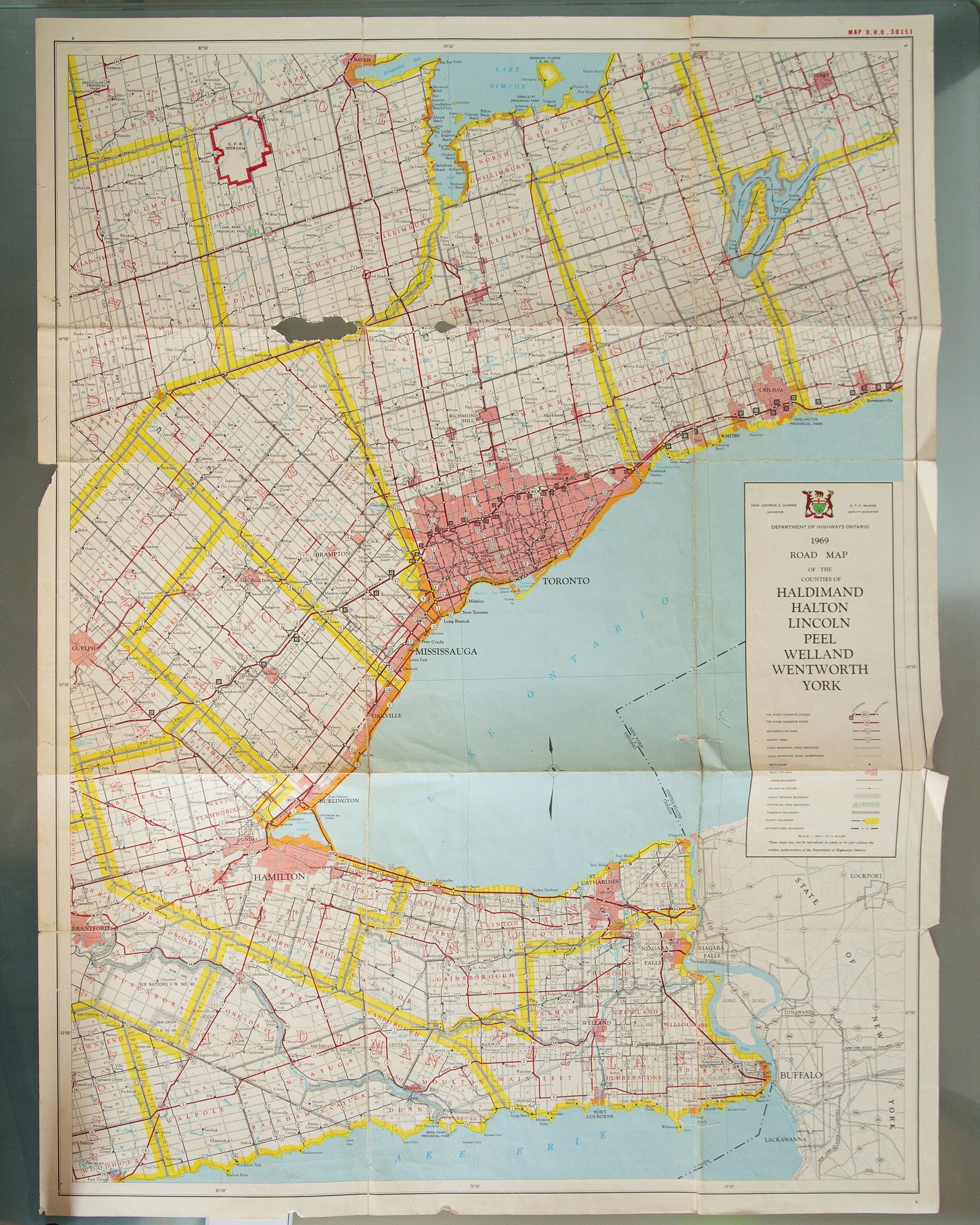 1969 Vintage Map of Toronto Greater Toronto Area - Etsy