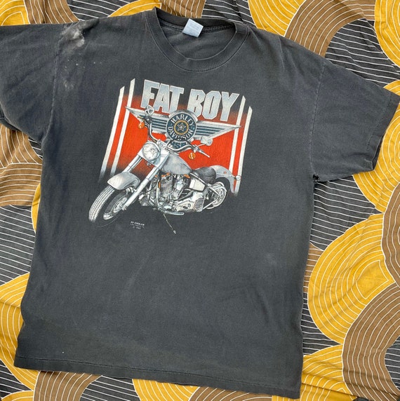 vintage 1990 3D EMBLEM two sided FAT boy original dou… - Gem