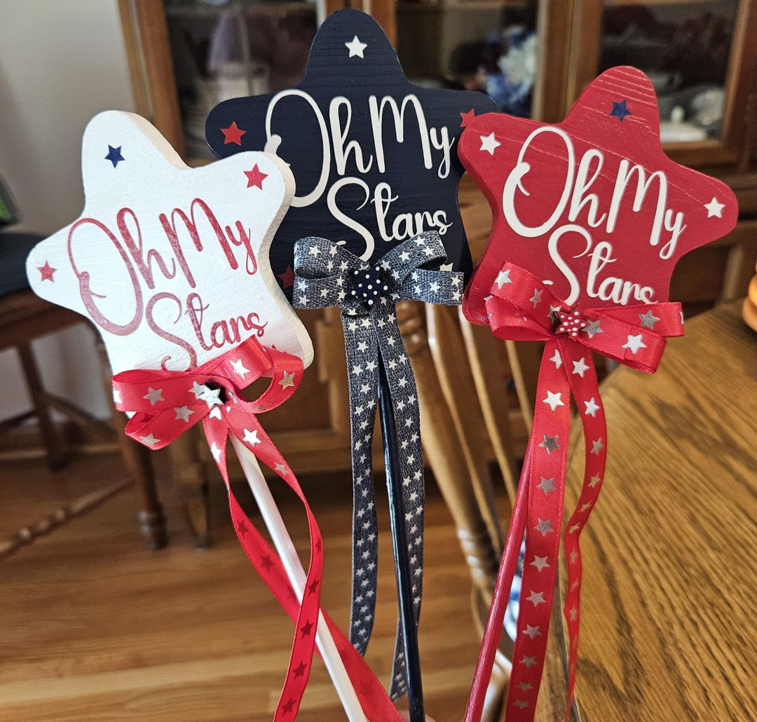 Hand Painted Stars (set of 3) - Etsy