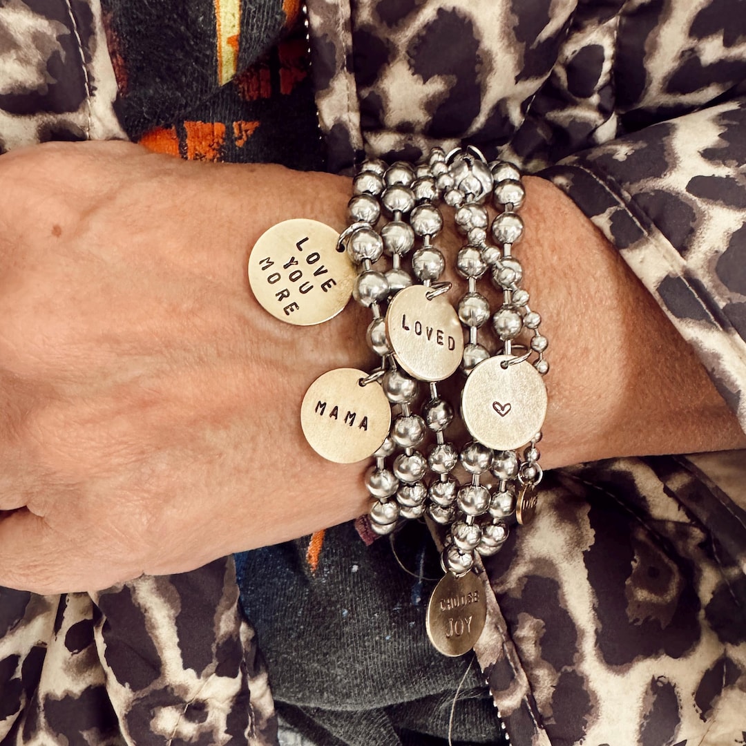 Custom - Our Coin Tag Bracelets - Stainless Steel & Brass - Hand ...
