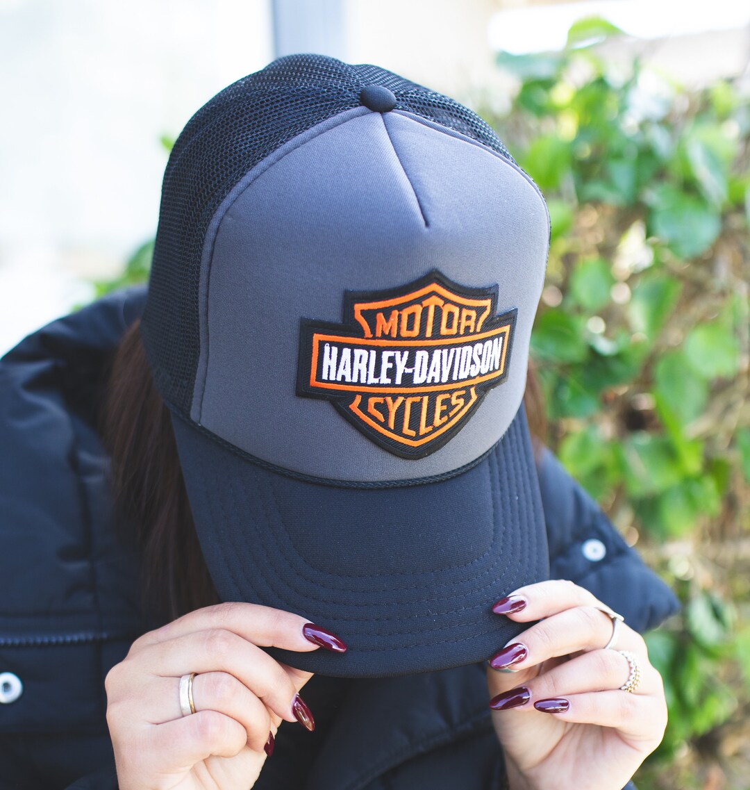 Perfect for Summer, Black / Gray Harley Davidson Trucker Hat - Perfect ...