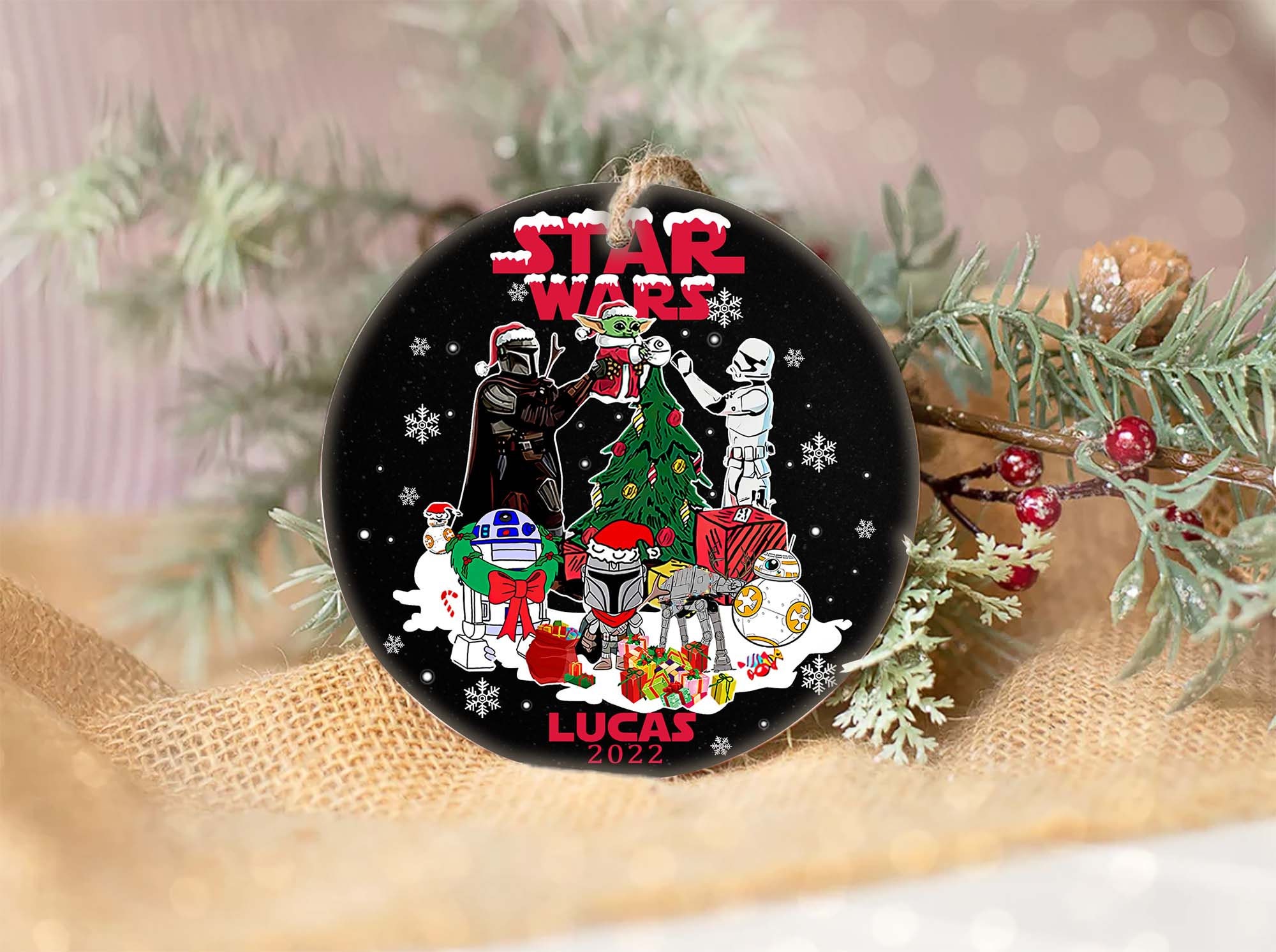 Personalized Christmas Ornament, Star Wars Christmas Ornament, Ceramic ...