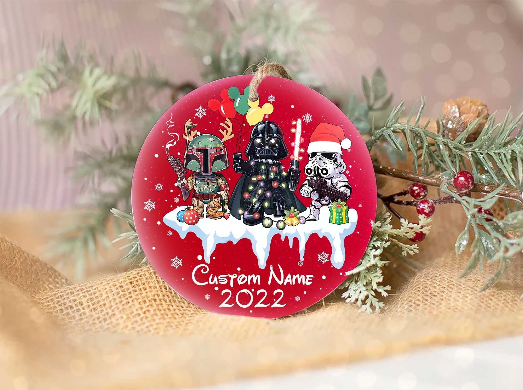 Star Wars Christmas Ornament, Personalized Christmas Ornament, Ceramic ...