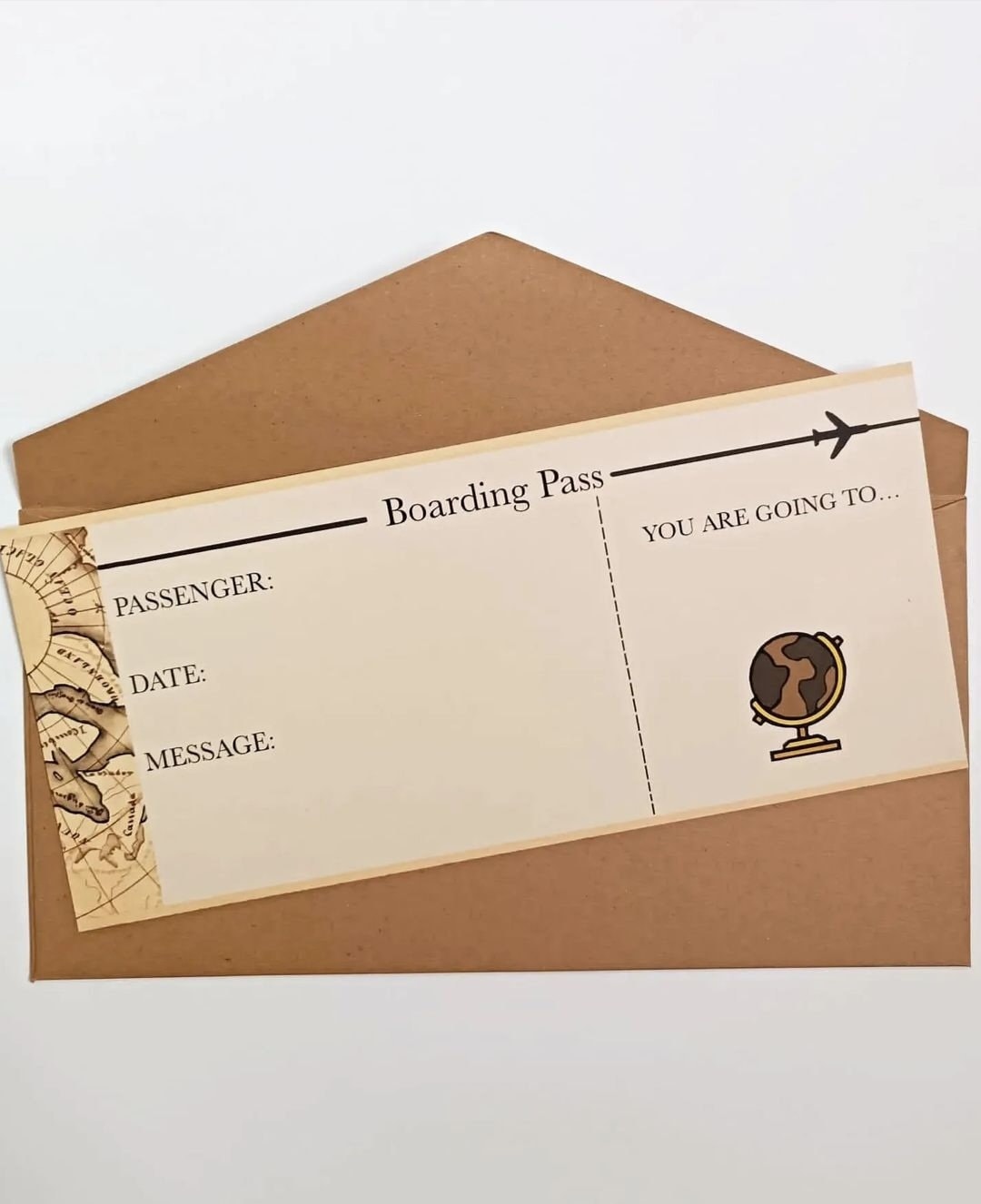 Vintage Map Theme Boarding Passes - Etsy