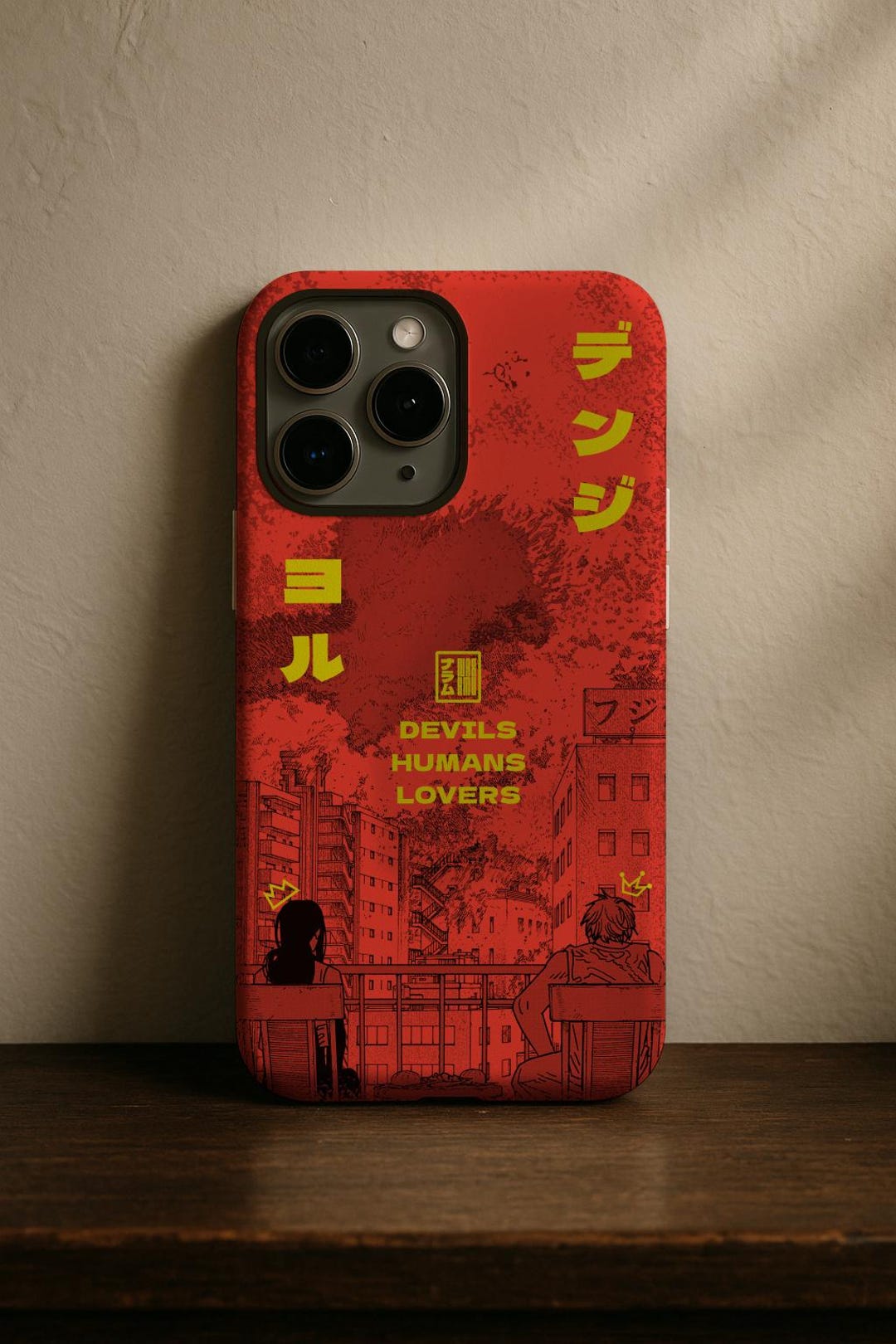 Chainsaw Man Yoru and Denji iPhone Case, Anime Art iPhone Cover, Lovers ...