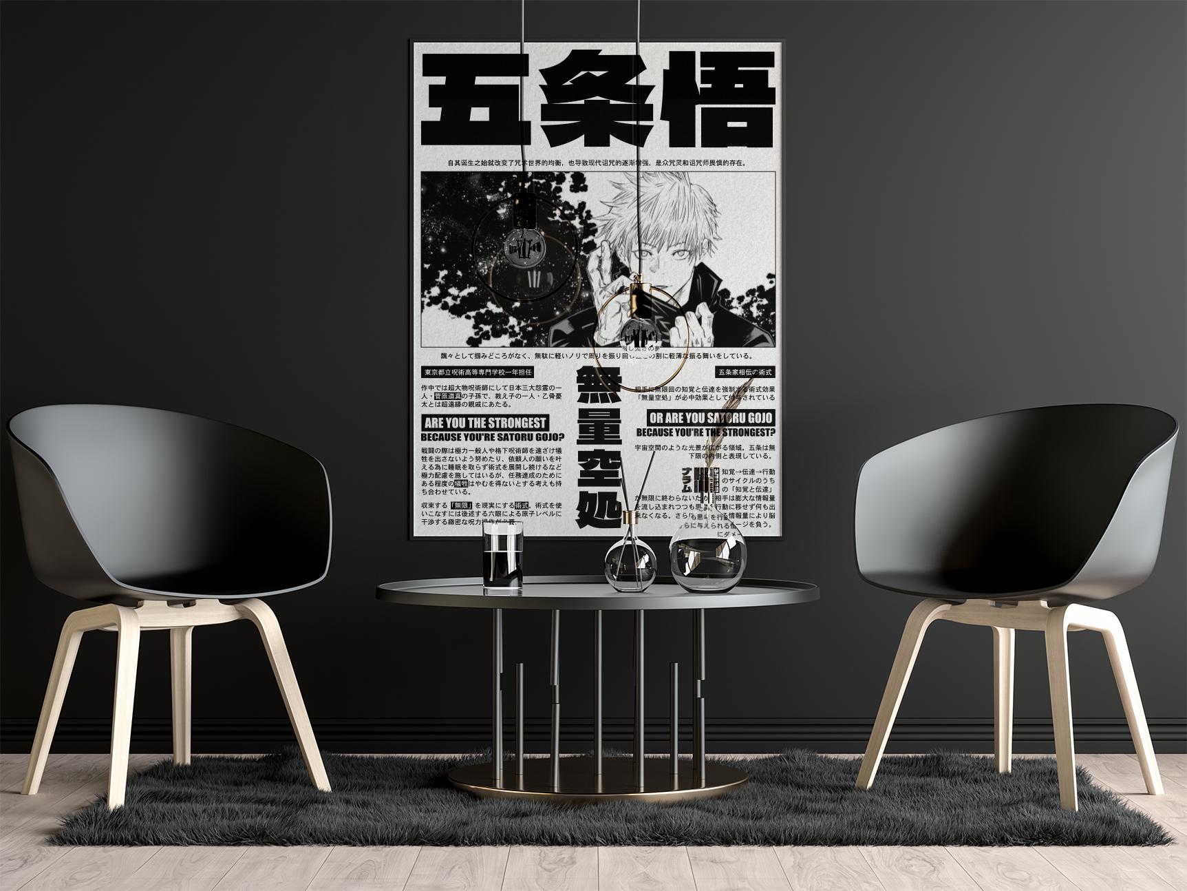 Gojo Satoru Jujutsu Kaisen Wall Decor, Anime Poster, Jjk Room Decor ...