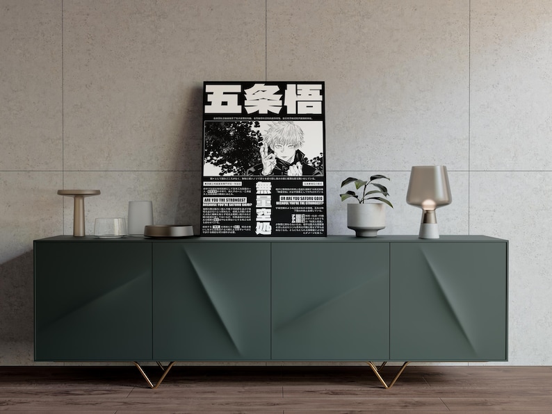 Gojo Satoru Jujutsu Kaisen Dark Wall Decor, Anime Poster, Jjk Room ...