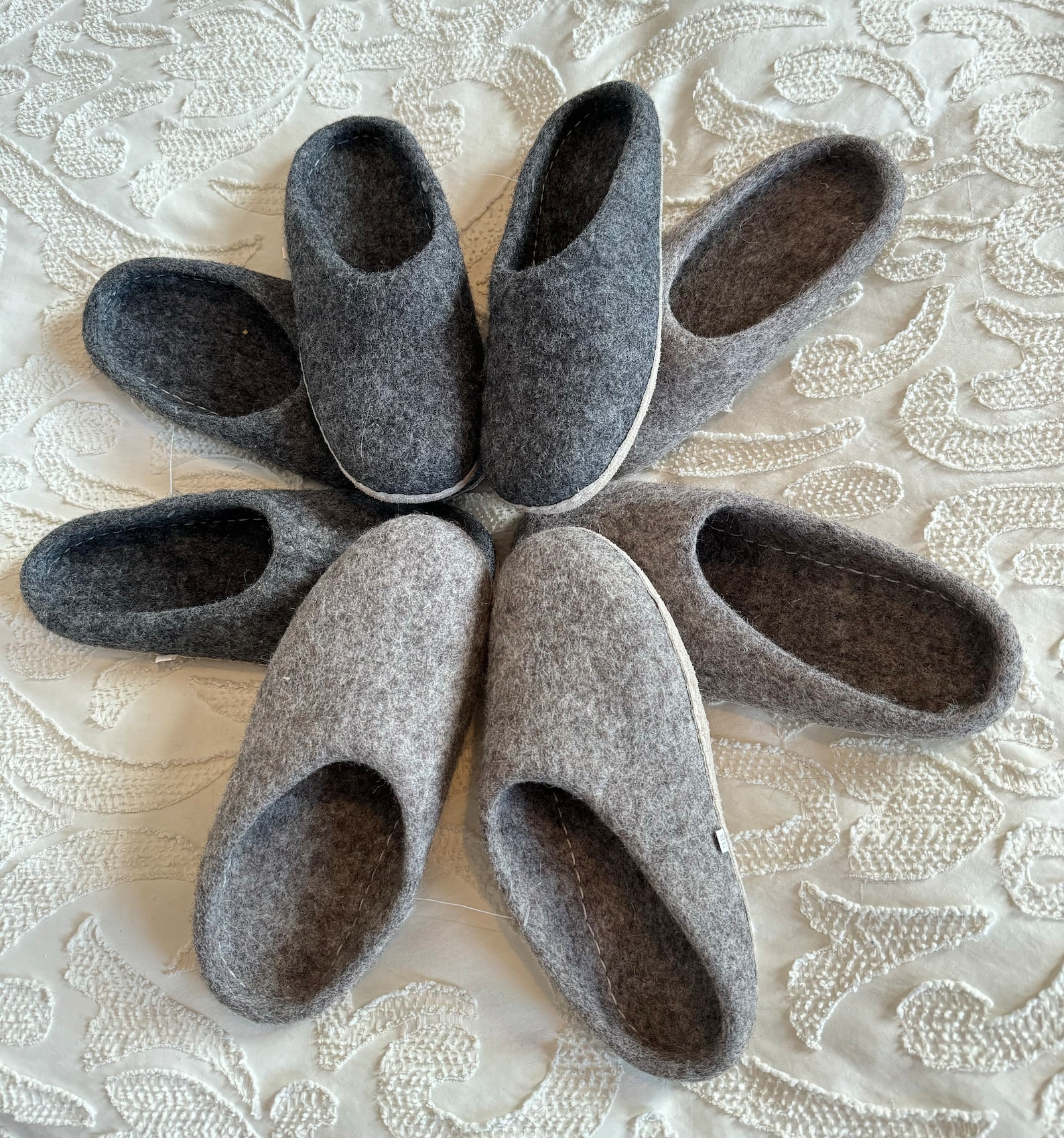 Felt Slipper |handmade Felt Slipper | Natural Wool Felt Slippers | Fair ...