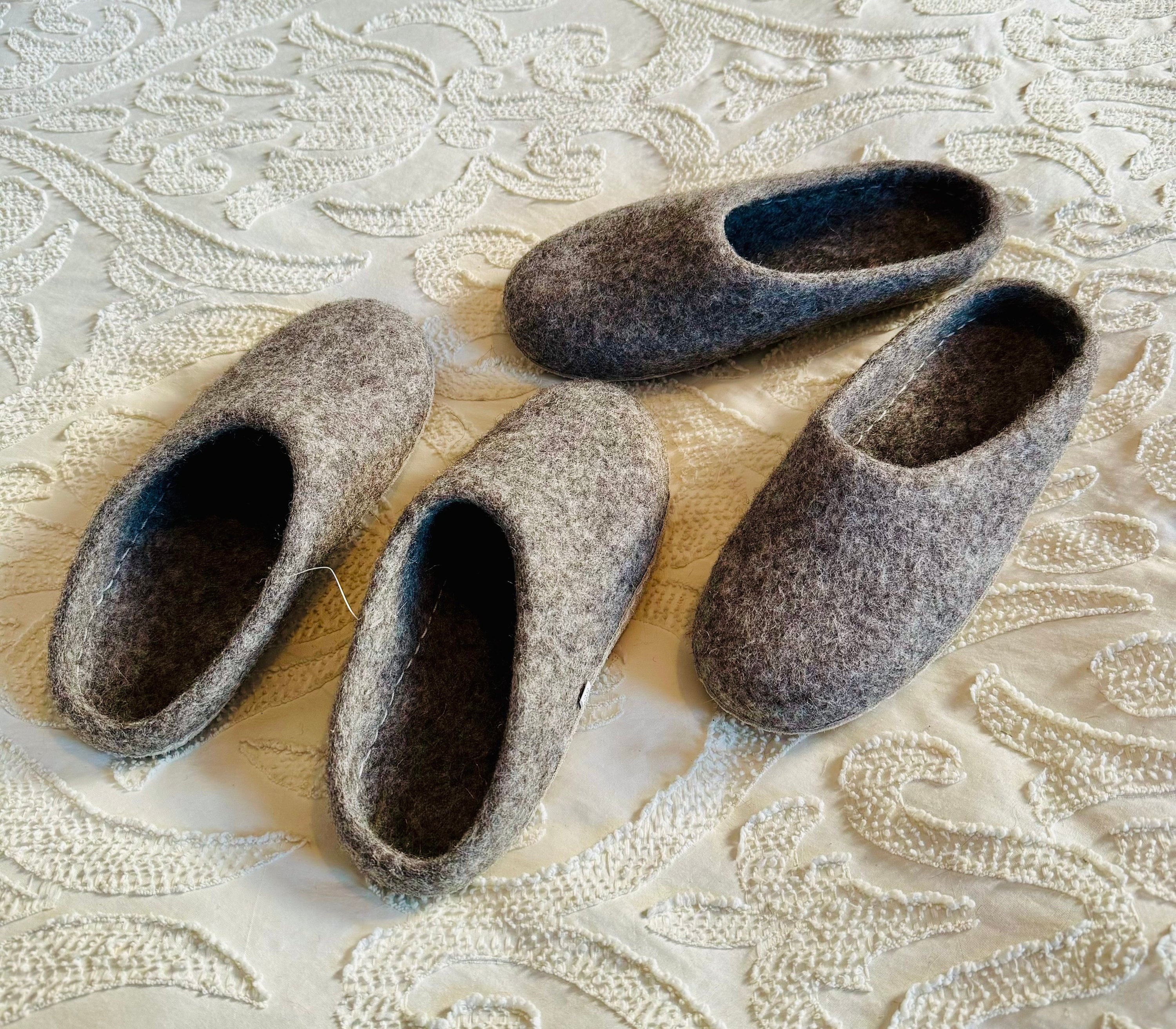 Felt Slipper |handmade Felt Slipper | Natural Wool Felt Slippers | Fair ...