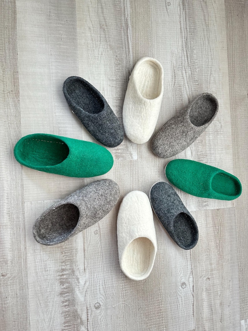 Handmade Wool Felt Slippers: Fair Trade Indoor Shoes - Etsy