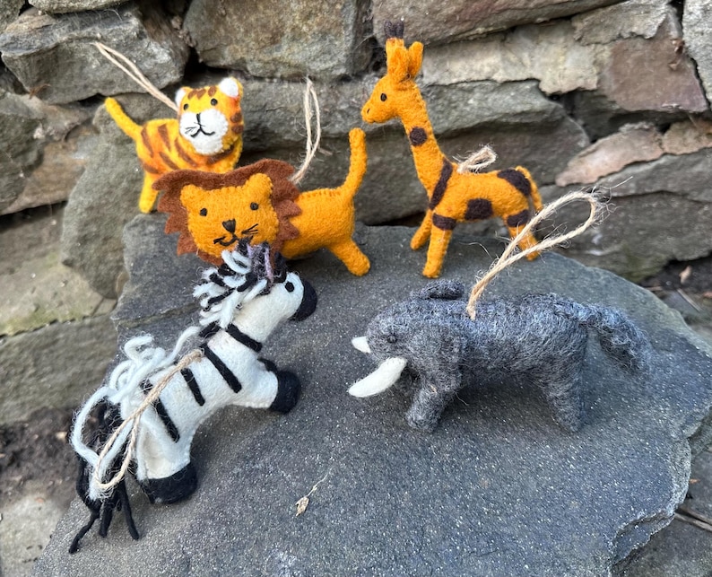 Felt African Safari Animal Needle Felt Jungle Safari Animal African ...