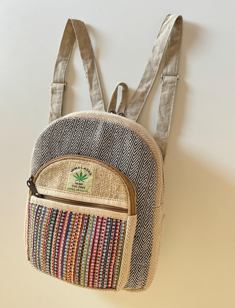 Hemp Backpack | Small Backpack | Nepali Hemp Bag | Mini Bag Women ...