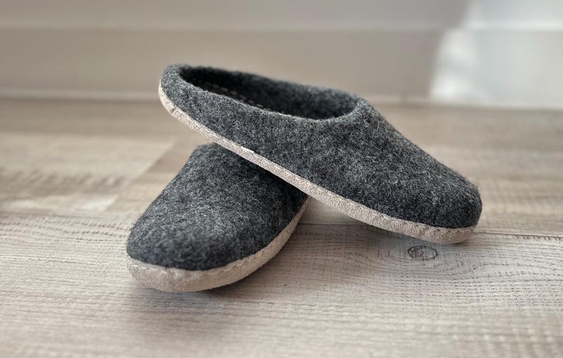 Handmade Wool Felt Slippers: Fair Trade Indoor Shoes - Etsy